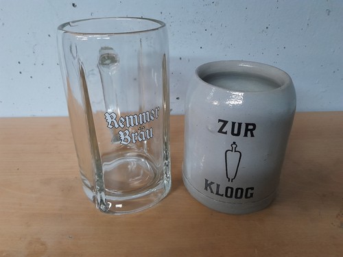 Bierkrug Glaskrug Brauerei Zur Klooch Kloog Köln / Remmer Bräu Bremen 0 ...
