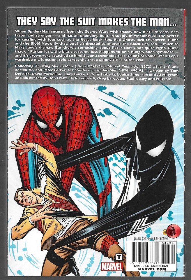 Tht Amazing Spider-Man: Complete Alien Costume Saga Book 1 Avengers ...