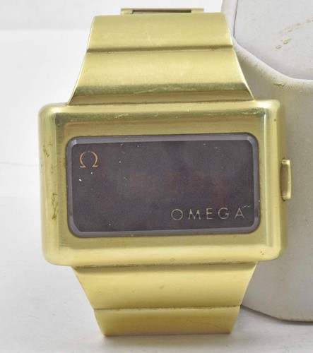 Men's Stainless Steel 1974 OMEGA Time Computer LED Digital Retro Watch ...