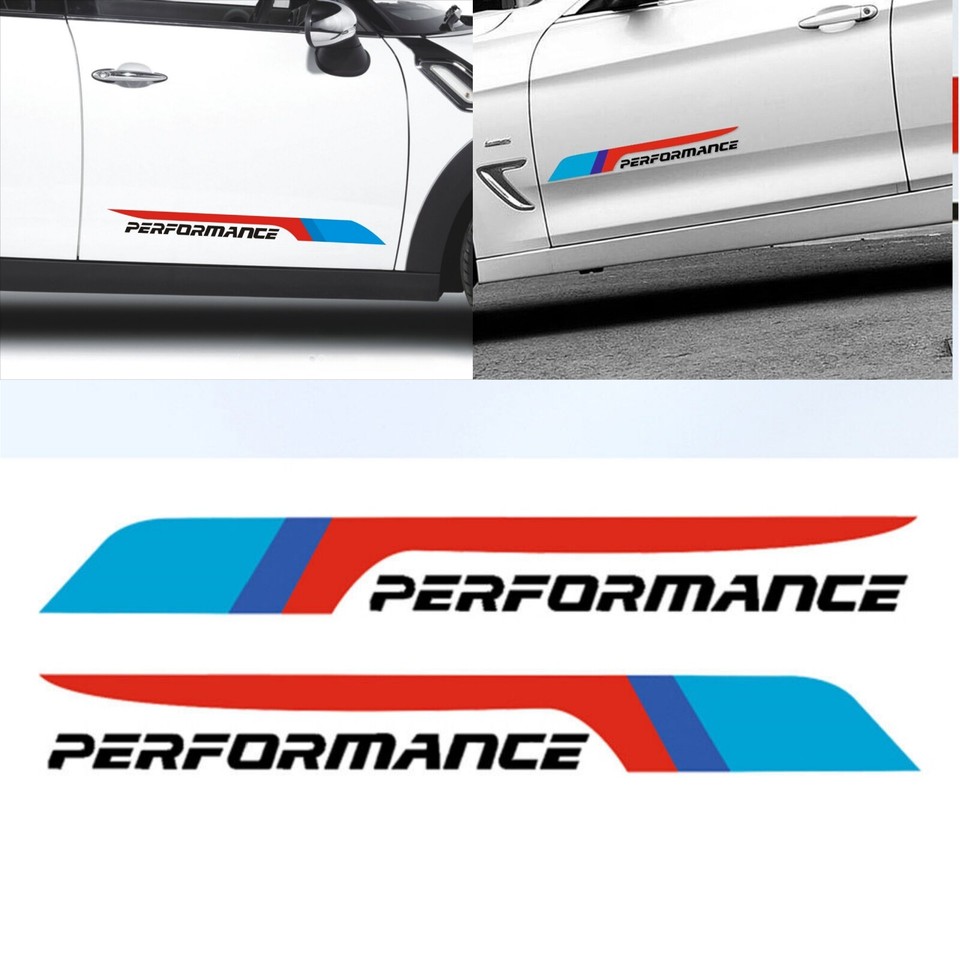 M Performance Car Door Sticker Decal 50*4.2cm For Bmw e46 e90 e39 f30 ...