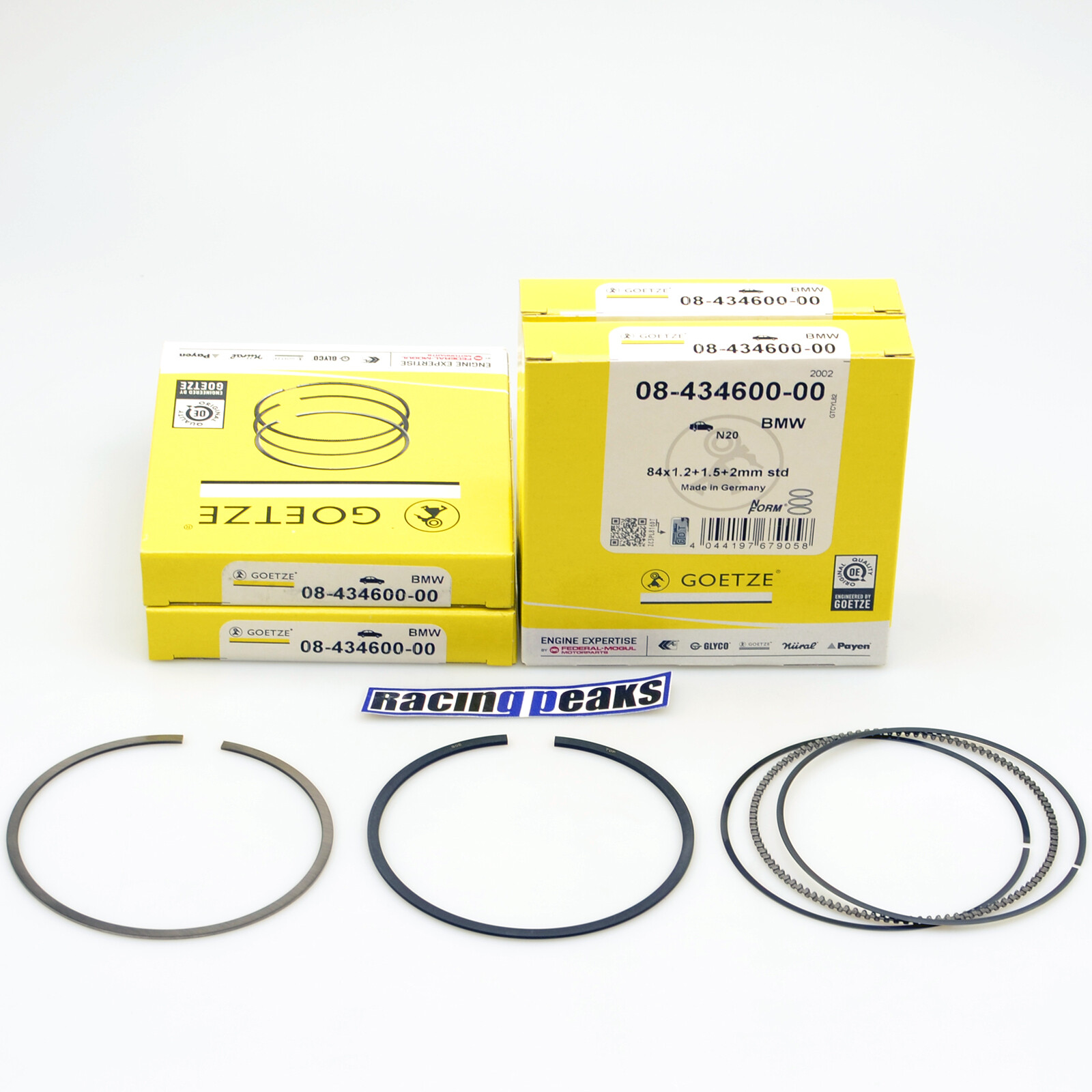 x4 piston rings for BMW N20B20 N26B20 F20 F30 F32 125i 320i 328i 420i ...