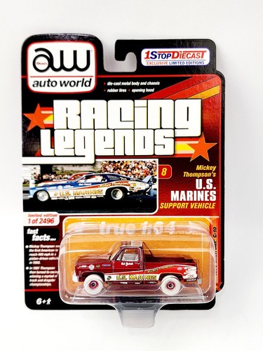 AW AUTO WORLD U.S. MARINES 1973 CHEVROLET C10 ULTRA RED CHASE VERY NICE ...