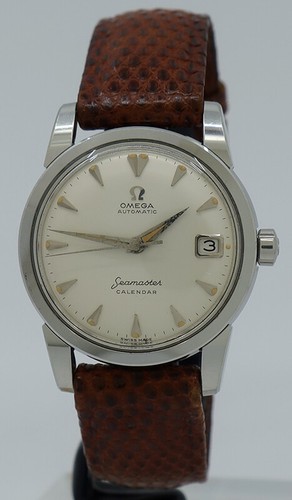 Omega ref 2849 Steel Automatic 34mm Silver Dial Seamaster Calendar Date ...