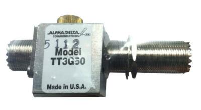 ALPHA DELTA ATT3G50UBXL Coax Surge Protector w/ 1.5" Bulkhead & UHF-F ...