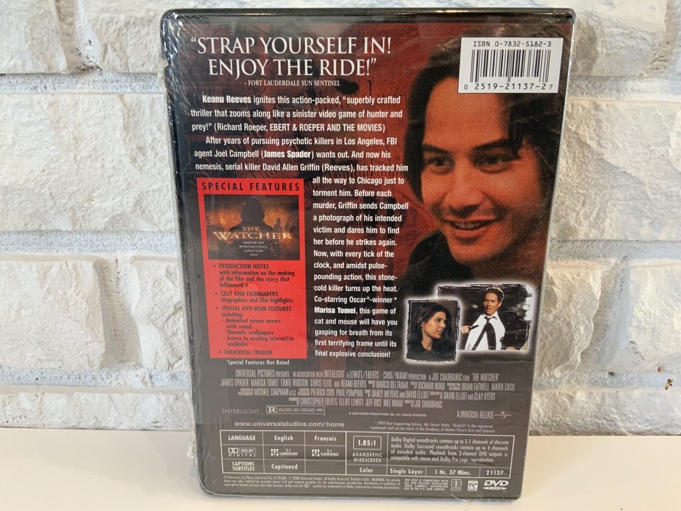 The Watcher (DVD, 2000, Widescreen) Universal Video “A Superb Thriller ...