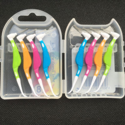 8 Pcs/1 Set Dental Intra Oral Care Interdental Floss Grip Brush Tooth ...