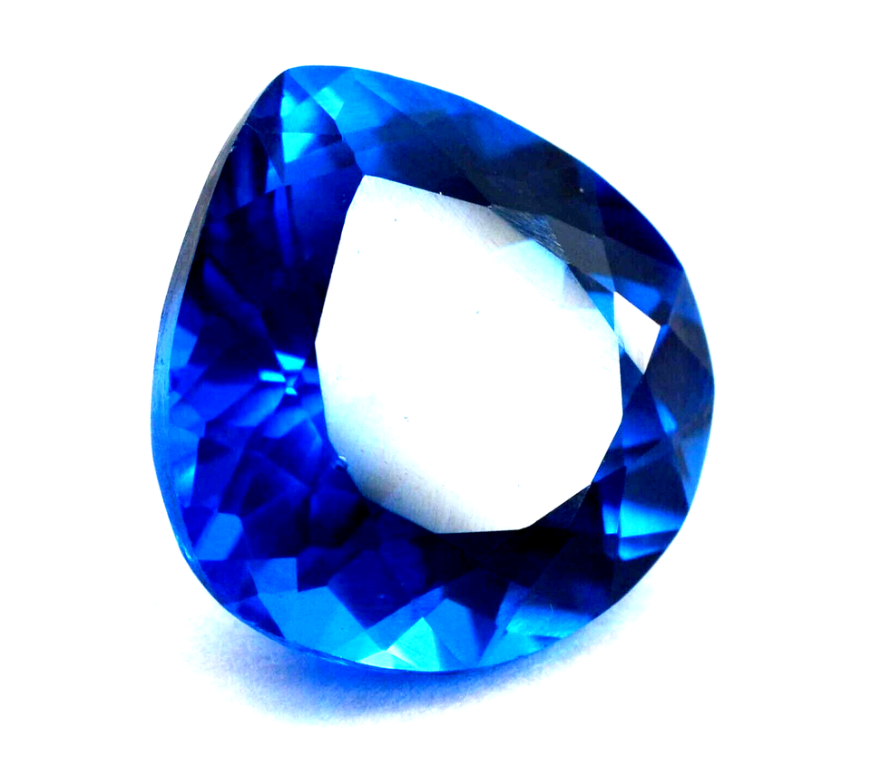 AAA 19 Ct Natural FL Ceylon Blue Sapphire Pear Cut Loose Certified ...