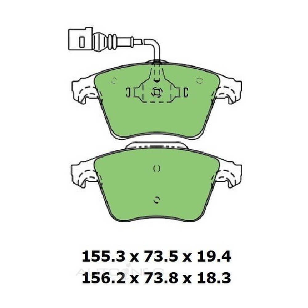 PROTEX Disc Pad Set For VOLKSWAGEN TRANSPORTER 75 TDI, TD1250 T5, T6 ...