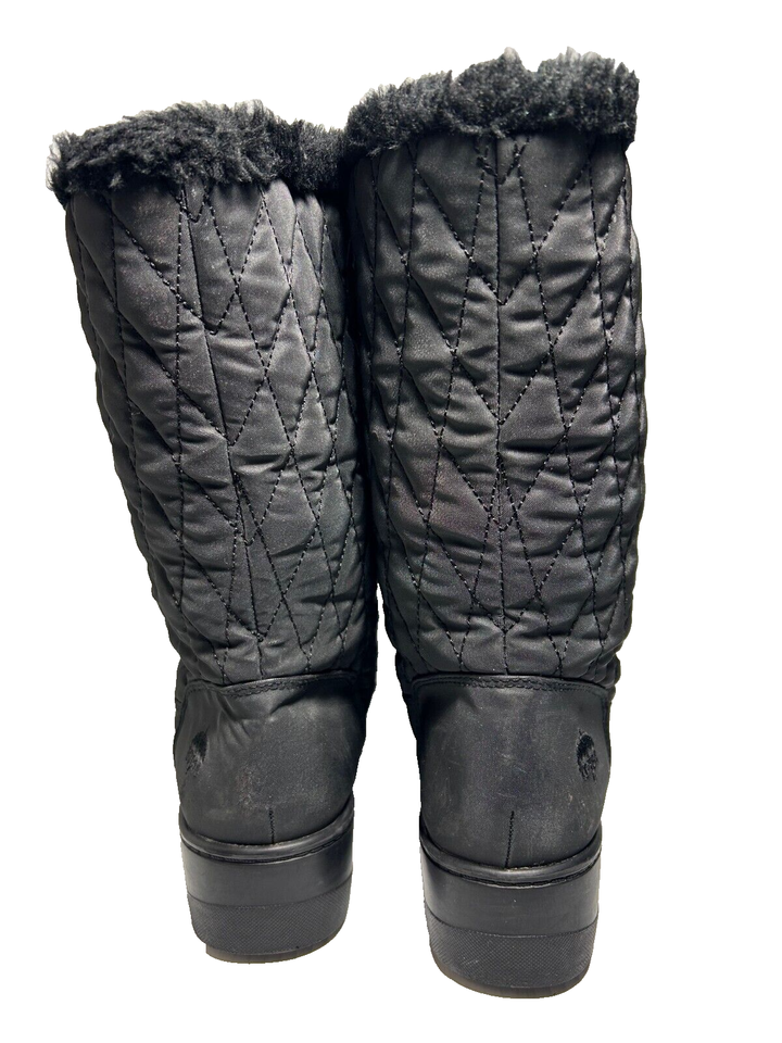 Totes Waterproof Judith Sport Quilted Fur Lined Snow Boots in Black! Sz ...