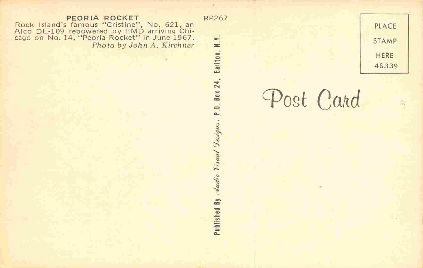 Peoria Rocket Rock Island Railroad Train Arriving Chicago postcard | eBay