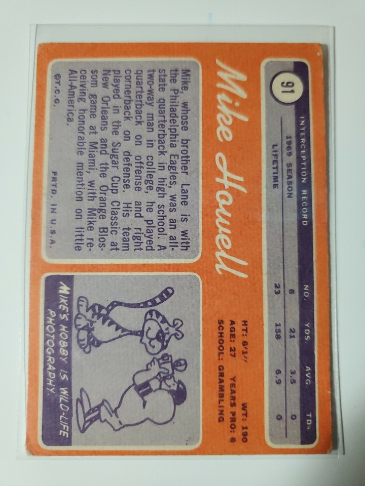 1970 Topps Mike Howell VG crease card #91 | eBay