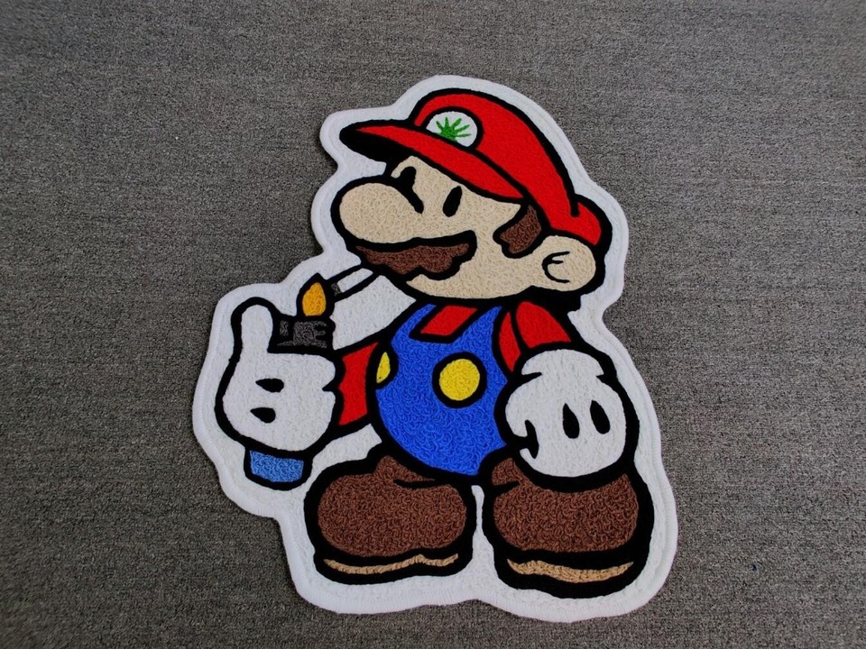 Super Mario Nintendo 64 Game Floor Mat Bedroom Area Wool Rugs Living ...