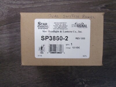 STAR WARNING SYSTEMS DUAL SWITCH PANEL SP3860-2 | eBay
