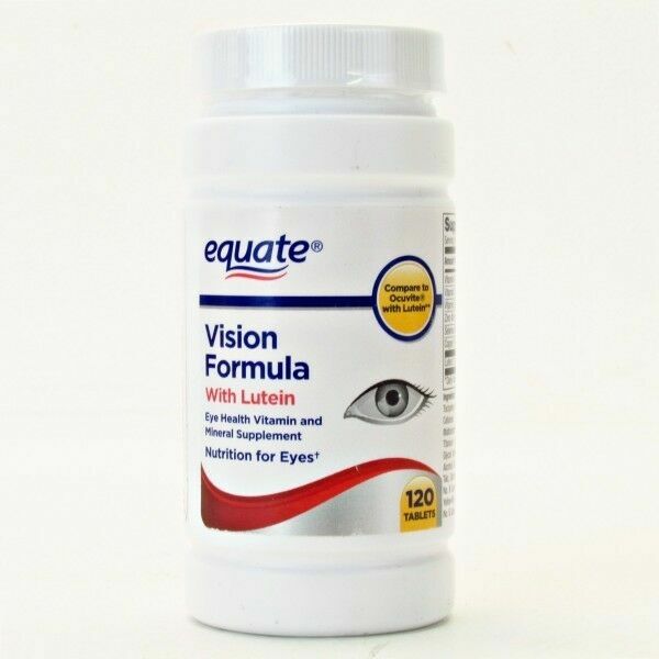 EQUATE Vision Formula With Lutein Tablets 120 Count for sale online | eBay