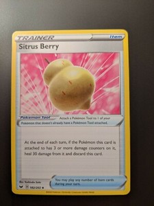 Pokemon TCG Sitrus Berry 182/202 Sword & Shield Base Set Mint/NM ...