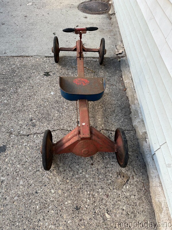 Antique Vintage Irish Mail Cart Pedal car push & pull Kids Go Cart | eBay