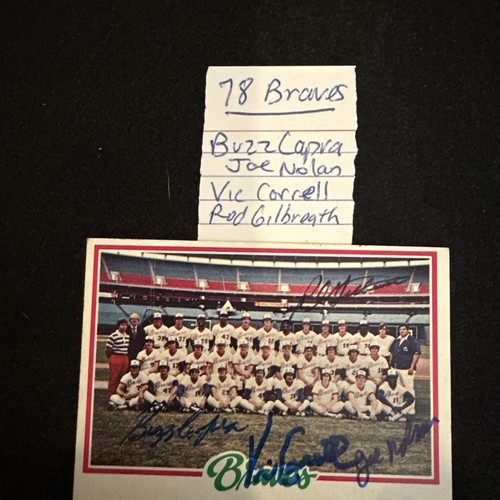 Autographed 1978 Topps Atlanta Braves Team Card (signed By 4) AU | eBay