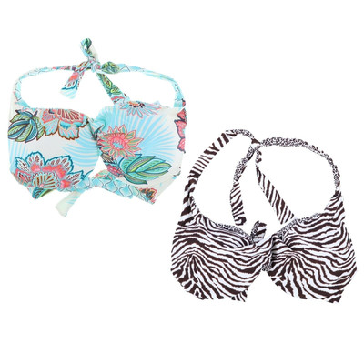 Coco Reef Womens Verso Bikini Top Reversible Swimsuit Halter Bathing ...