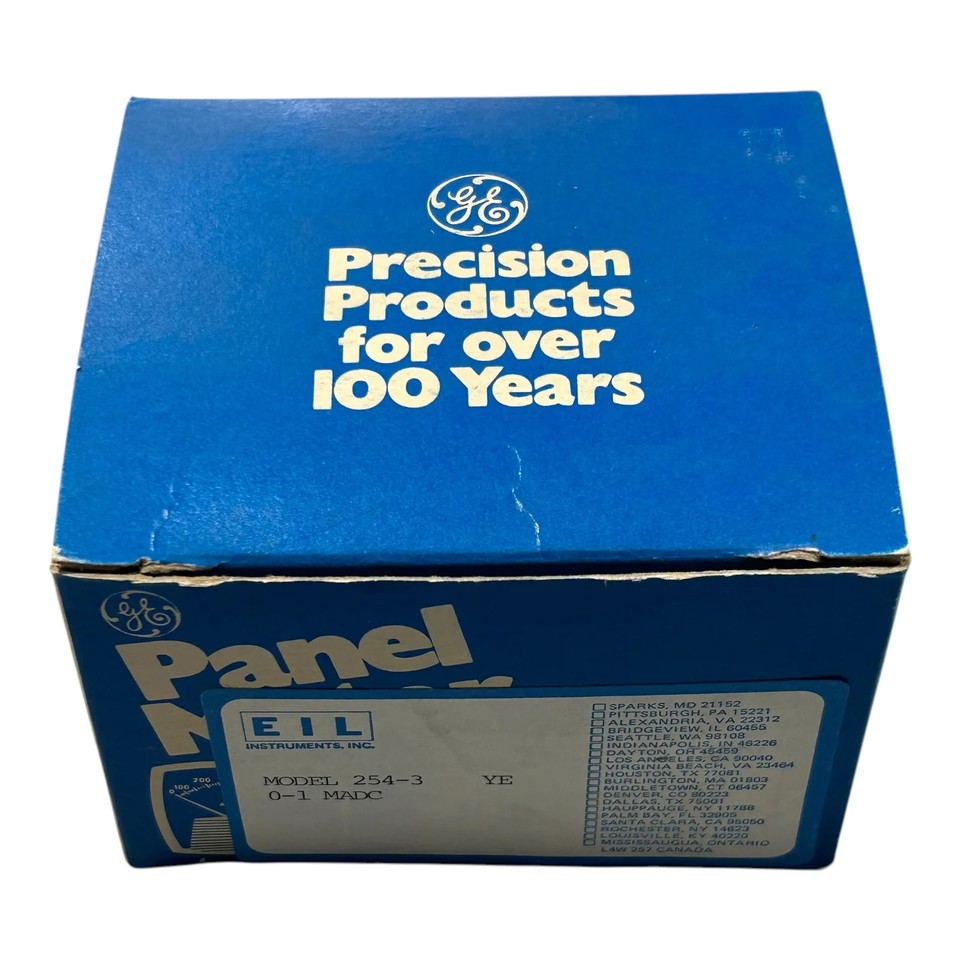 254-3 General Electric Precision Panel Meter 0-1MADC 0-1MA | eBay