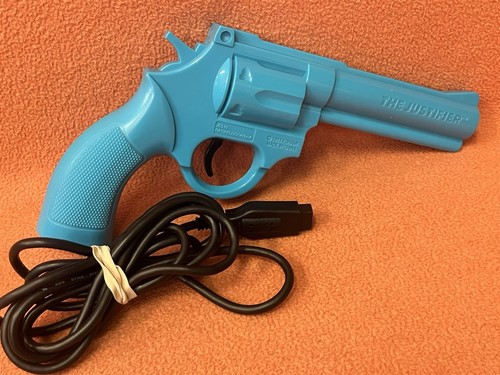 Sega Genesis Konami Justifier Light Gun Blue Controller Tested Working ...