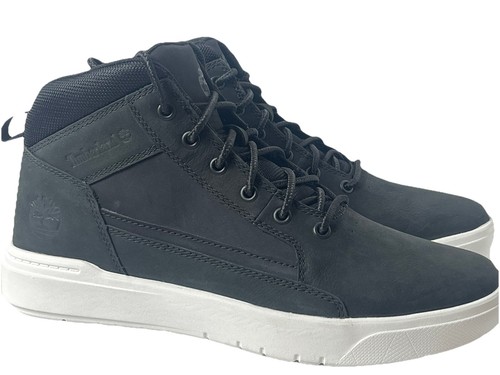Timberland Mens Allston Mid Lace Up Sneaker Nubuck Sneaker Boots Black ...