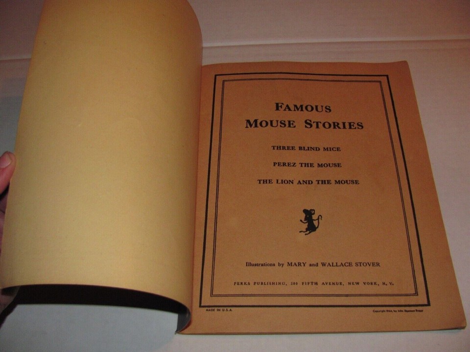 Vtg Famous Mouse Stories: Three Blind Mice; Perez the Mouse; Lion ...