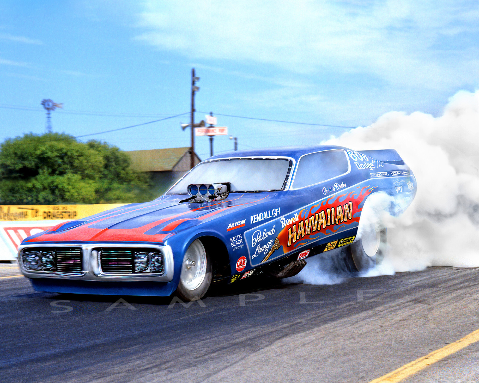 Hawaiian Funny Car Drag Racing Fine Art Print 11"x14" Photo | eBay