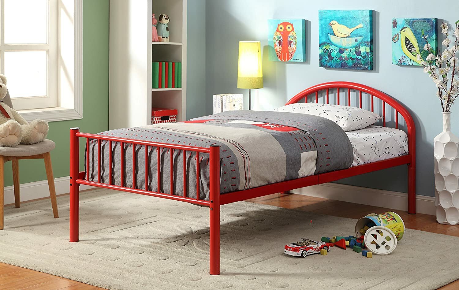 Red Iron Bed Frame