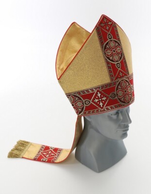 Gold/red Bishop's Miter Mitre Vestment Mitre D'or Mitra Dorada Oro ...