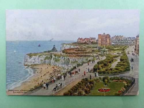 POST CARD SALMON AR QUINTON 2670 BROADSTAIRS, PROMENADE & BANDSTAND ...