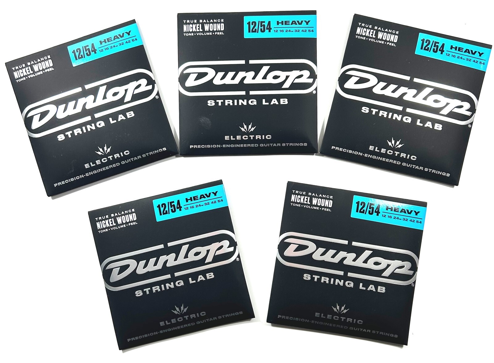 Dunlop Guitar Strings 5-Pack Electric Nickel 12-54 Performance Plus ...