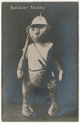 "Soldier Teddy" Teddy Bear in Military Uniform RP Postcard | eBay