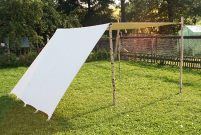 Reenactment White Tent LARP Awning Camp Tarp Medieval Viking Tent Tarp ...