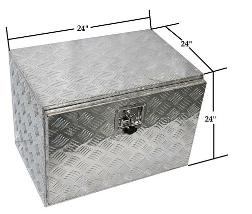 24"X24"X24" ALUMINUM PICKUP TRUCK TRUNK UNDER BODY BED TOOL BOX with ...