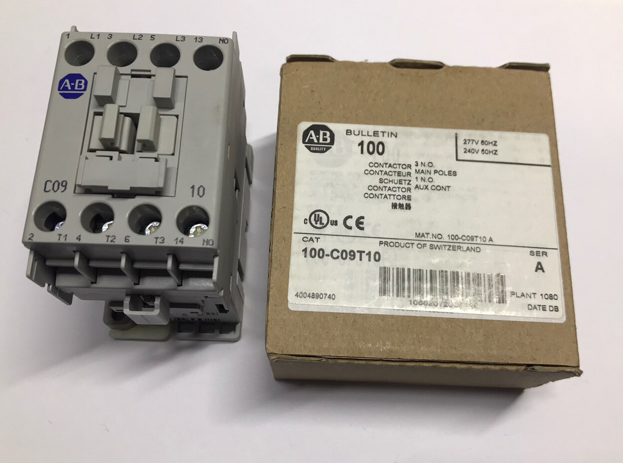 Allen Bradley Rockwell 100-C09T10 9A Contactor 240V AC Coil 3 Pole 1N/O ...