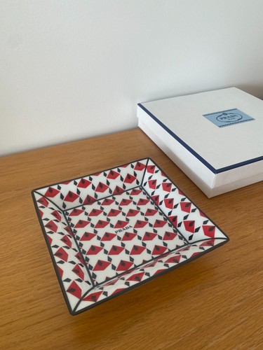 NEW IN BOX Prada Large Square Porcelain Catchall Tray - Vienna Red | eBay