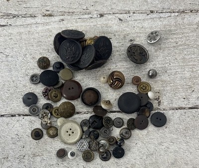 Antique Misc Button Lot Of 64 Craft Sewing Lot | eBay