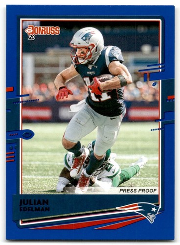 2020 Donruss #169b Julian Edelman Press Proof Blue Blue jersey | eBay