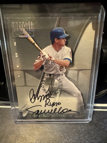 2001 Donruss Notable Nicknames Ryne Sandberg Ryno Inscription Auto SP ...