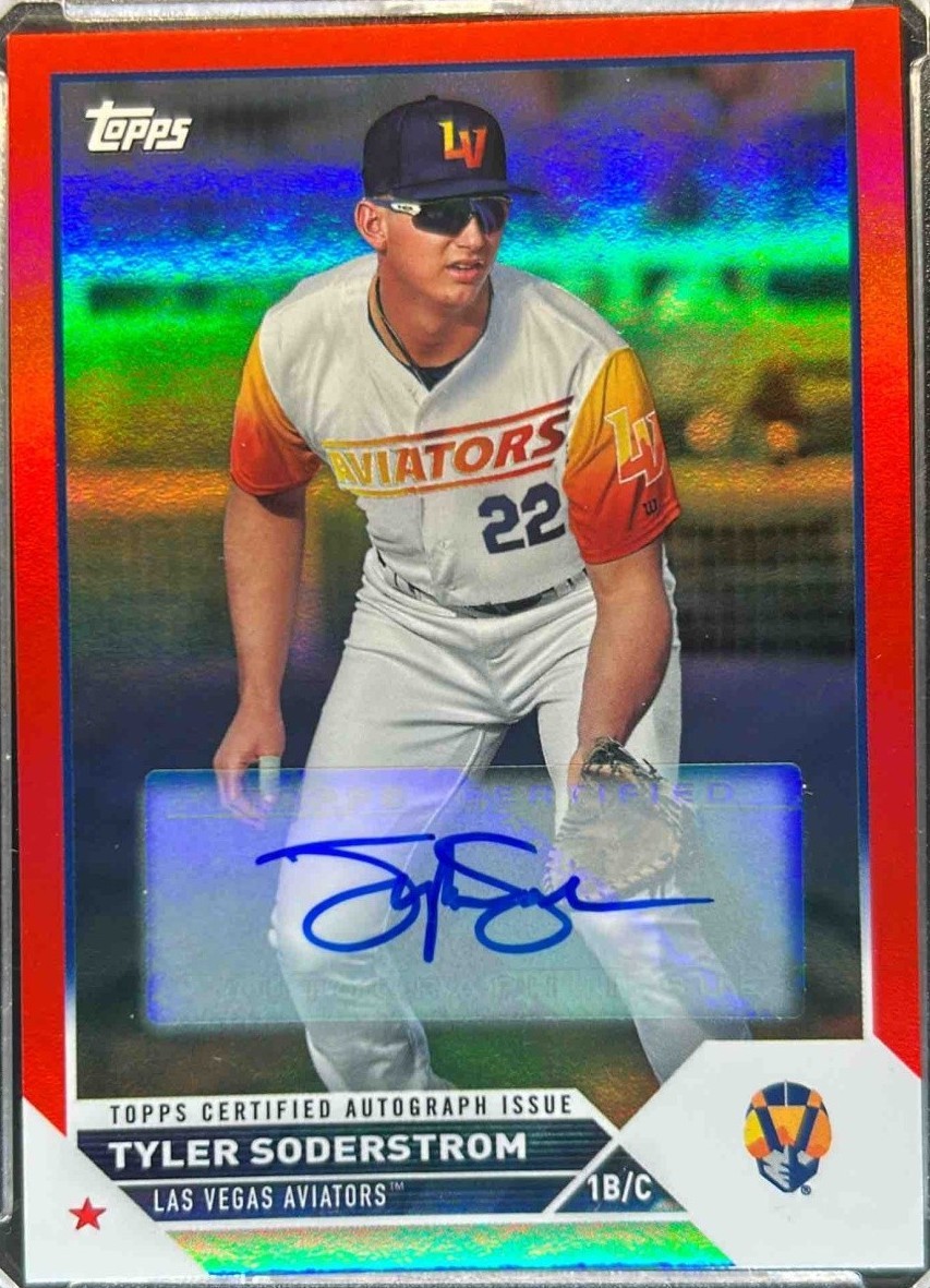 2023 Topps Pro Debut - Tyler Soderstrom #PD-28 Red Foil Autographs /10 ...