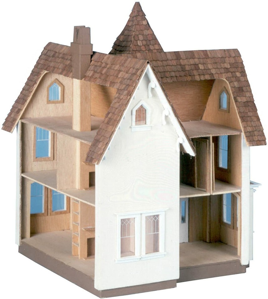 Fairfield Dollhouse Kit 1/2 Inch Scale Model Vintage Handcrafted Wood ...