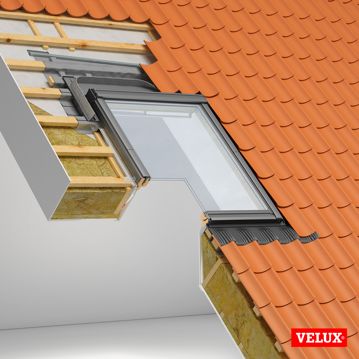 VELUX Insulation Collar (BDX 2000) with Underfelt Collar (BFX 1000 ...