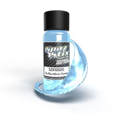 Spaz Stix - Sky Blue Mirror Chrome Airbrush Ready Paint, 2oz Bottle | eBay