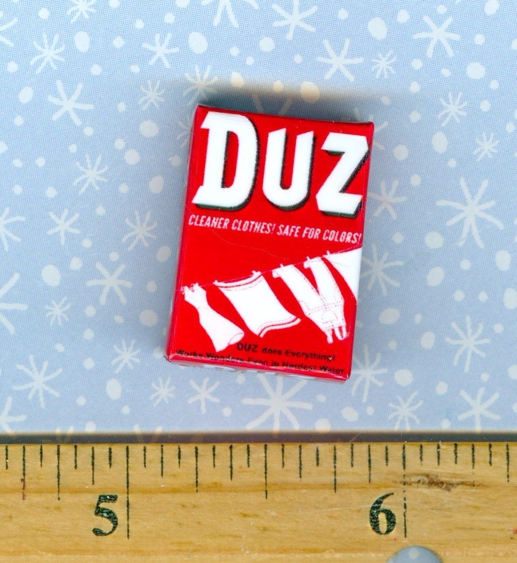 Dollhouse Miniature Size duz Laundry detergent Box | eBay