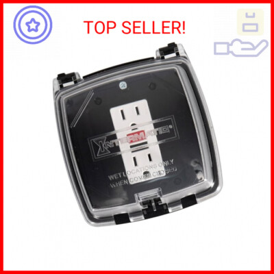 Intermatic WP1020C Weather Proof Plastic Receptacle Cover for Two-Gang ...
