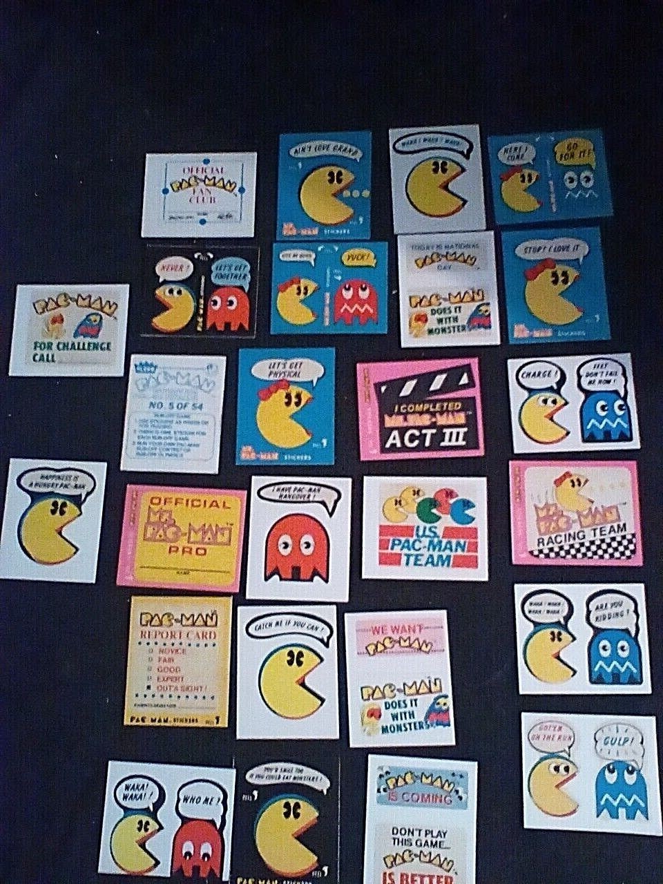 Fleer 1980 Pac-Man Sticker Trading Cards 26 Cards | eBay