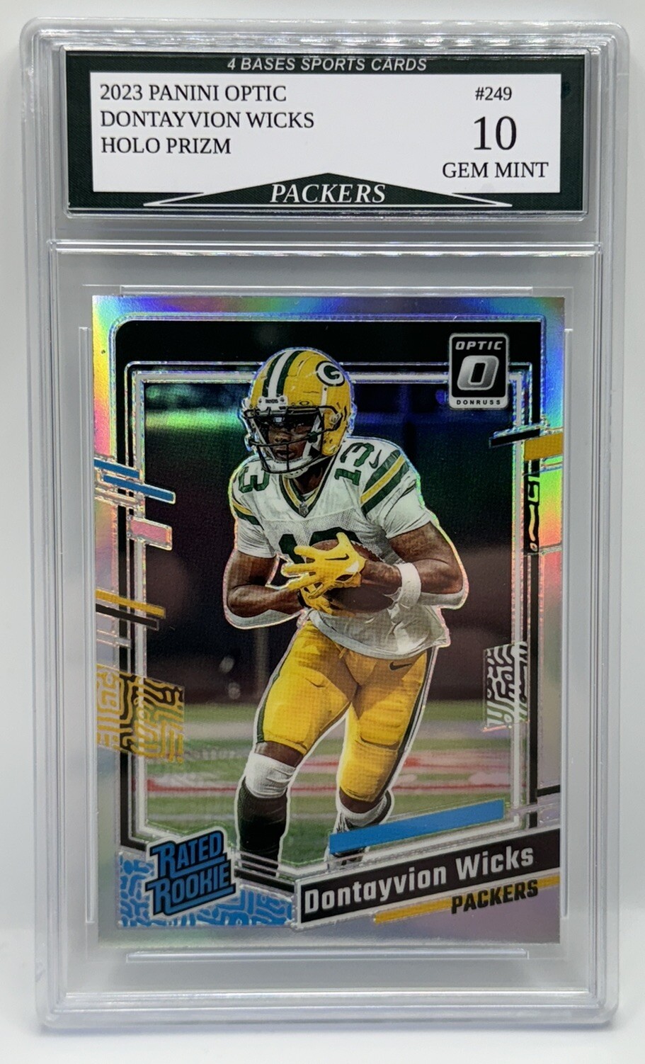 2023 Panini Optic Dontayvion Wicks Holo Silver Rookie Card #249 Gem ...