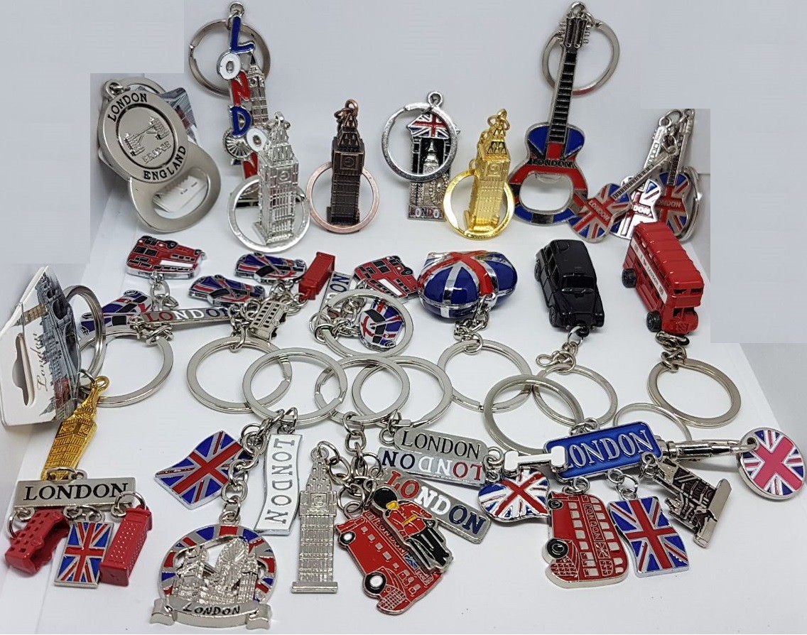 UK LOVE LONDON KEYRINGS BRITISH PLACES SOUVENIR UNION JACK KEY CHAIN ...