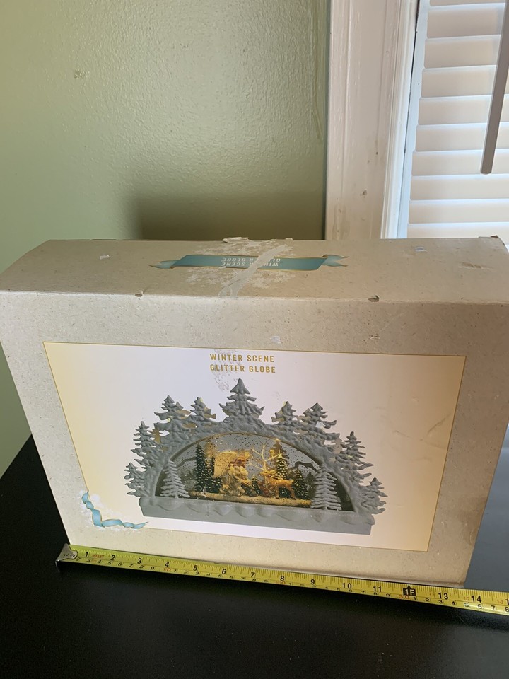 Cracker Barrel Christmas Angel Animals Owls Deer Glitter Globe ...