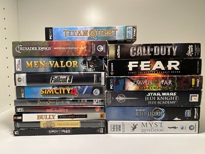 HUGE Lot of BOXED/CASED PC GAMES - Classics, Vintage, Rare, Modern - U ...
